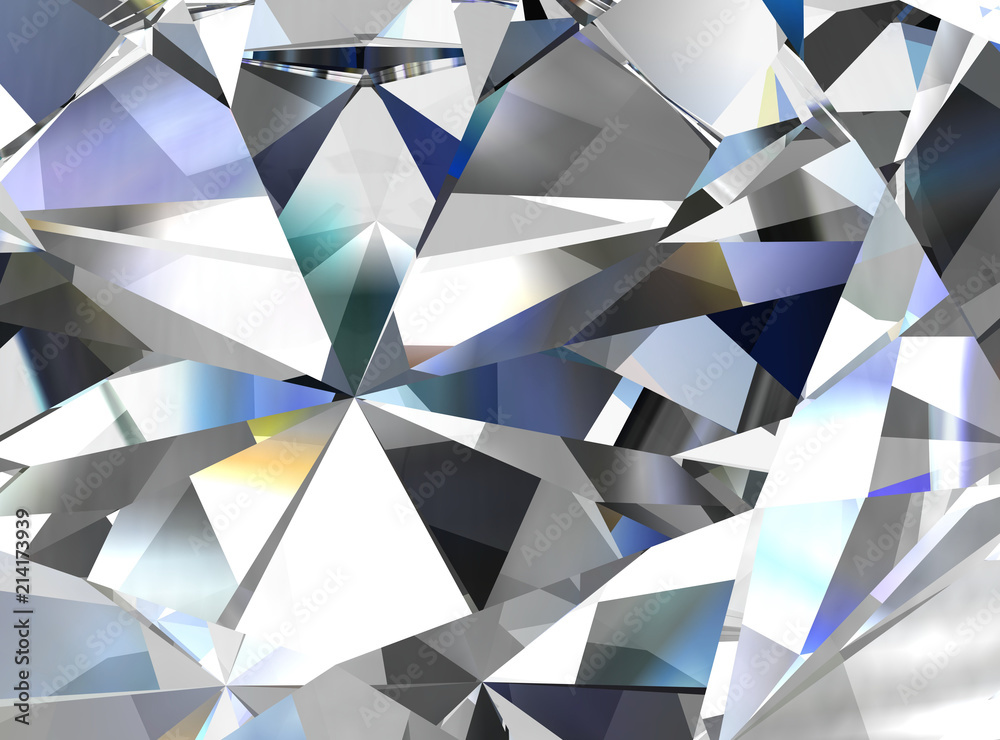 Realistic diamond texture close up, 3D illustration. Stock Illustration ...