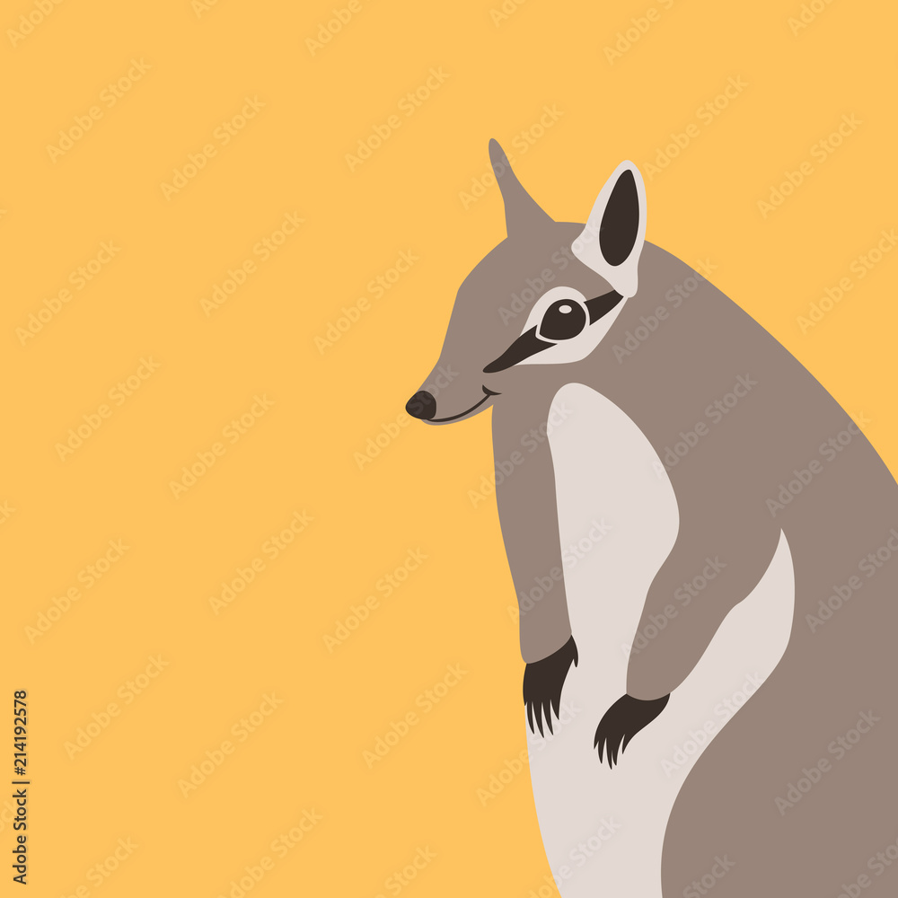 australian numbat vector illustration flat style profile Stock Vector ...