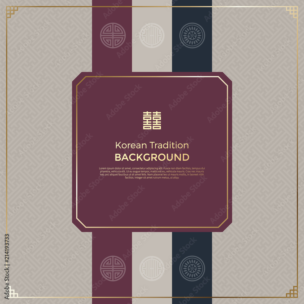 Korean traditional background & banner Stock Vector | Adobe Stock