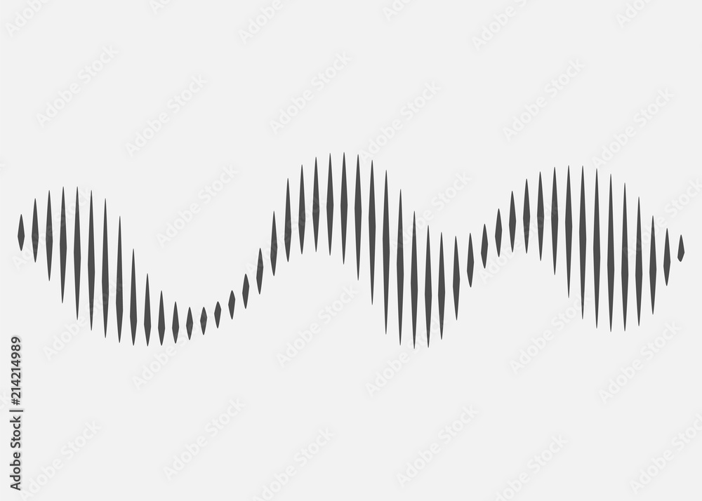 Sound wave rhythm. Sound wave isolated on white background. Vector ...