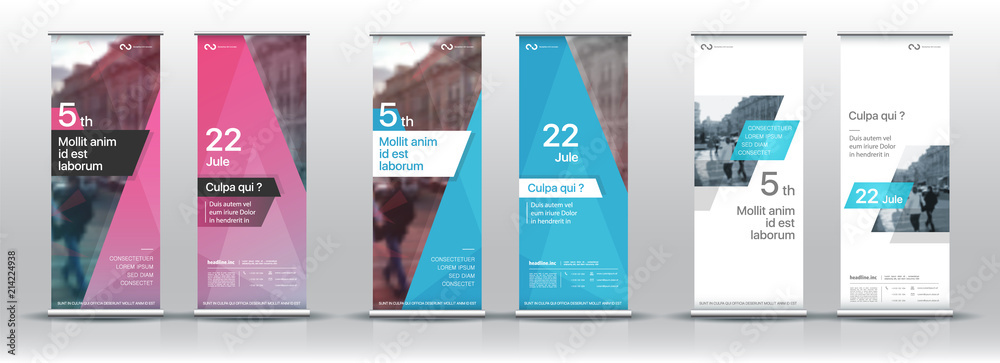 Set of templates with a design of vertical banners. Stock Vector ...