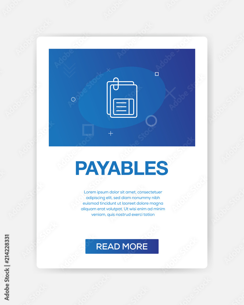 PAYABLES ICON INFOGRAPHIC Stock Vector | Adobe Stock