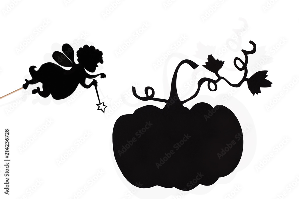 Fairy Godmother shadow puppet, isolated Stock Illustration | Adobe Stock