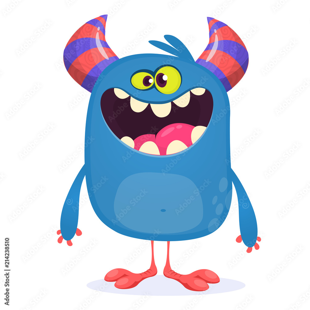 Cartoon monster on tiny legs. Vector character Stock Vector | Adobe Stock