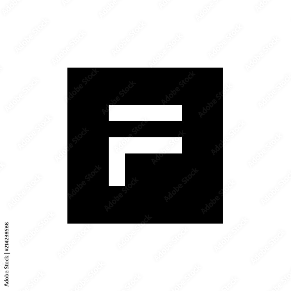 Vetor de F Letter Vector Logo, Pixel Art Style Letter F Logo, F Letter ...