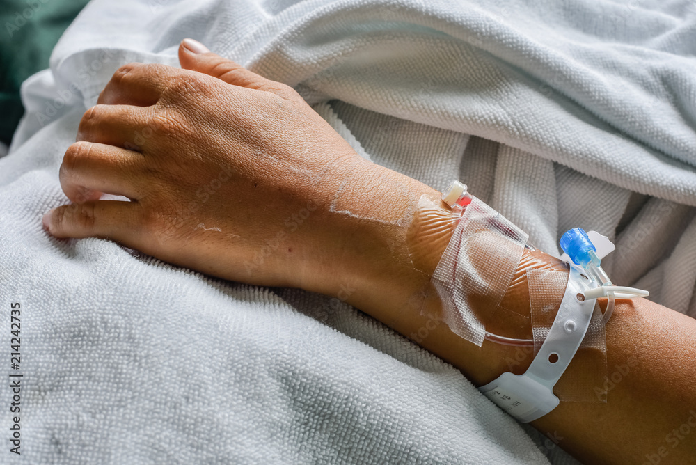 Intravenous Drip In Hand