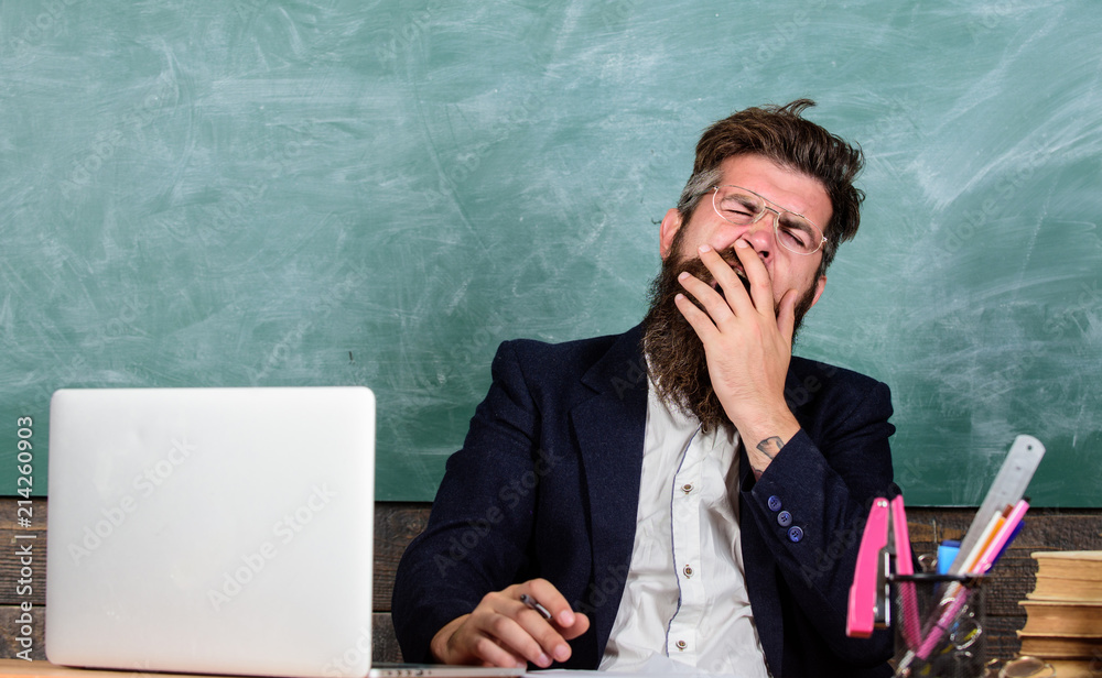 People Yawning At School