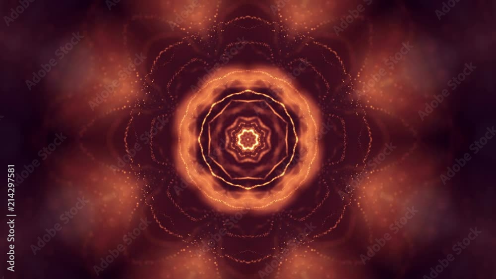 4k seamless 3d animation as sci-fi background with glow particles and ...