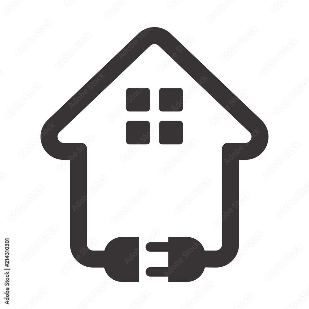 Electric logo. Power icon. Plug in symbol. Vector eps 08. Stock Vector ...