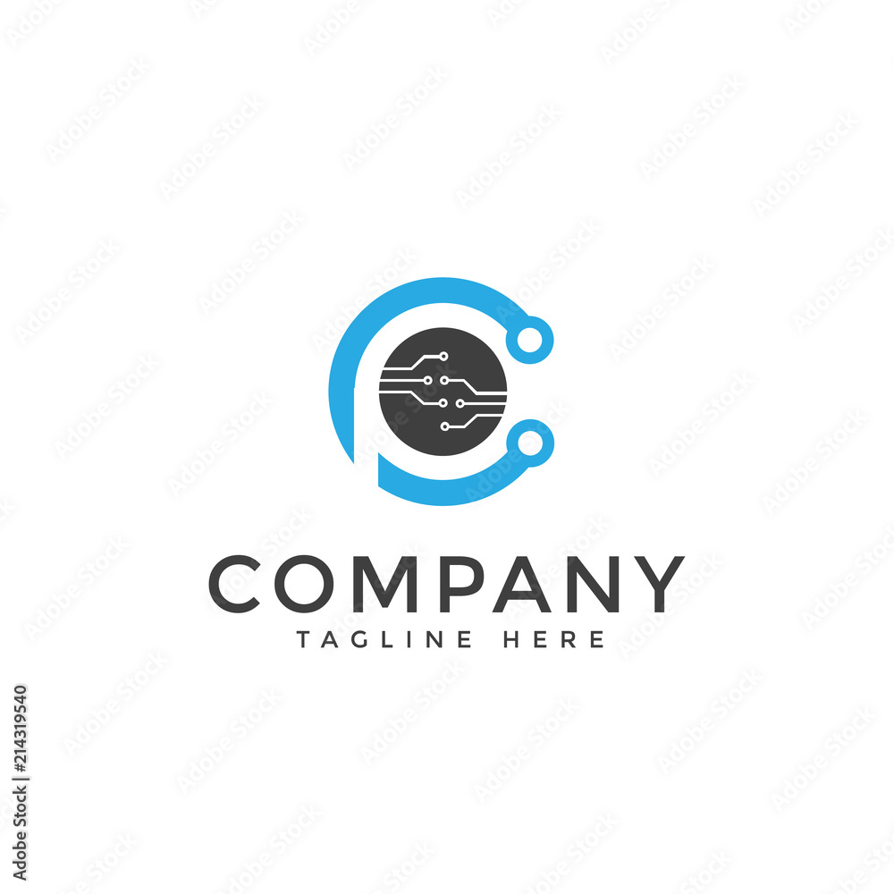 Letter P and C logo Vector Stock Vector | Adobe Stock