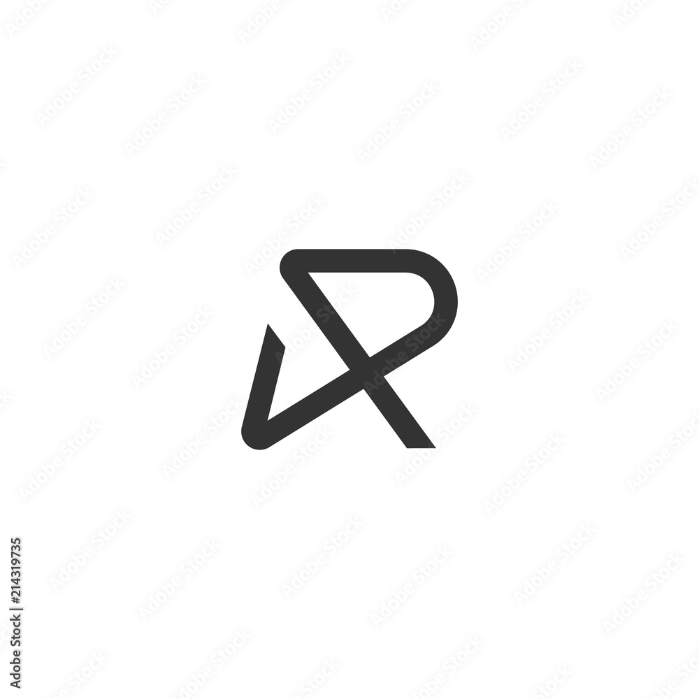 Letter R Line Logo Vector Stock Vector | Adobe Stock