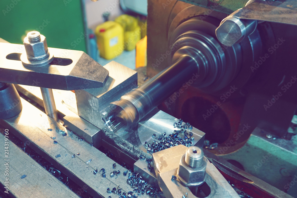 Processing of metal by cutting, final machining of parts on a milling ...