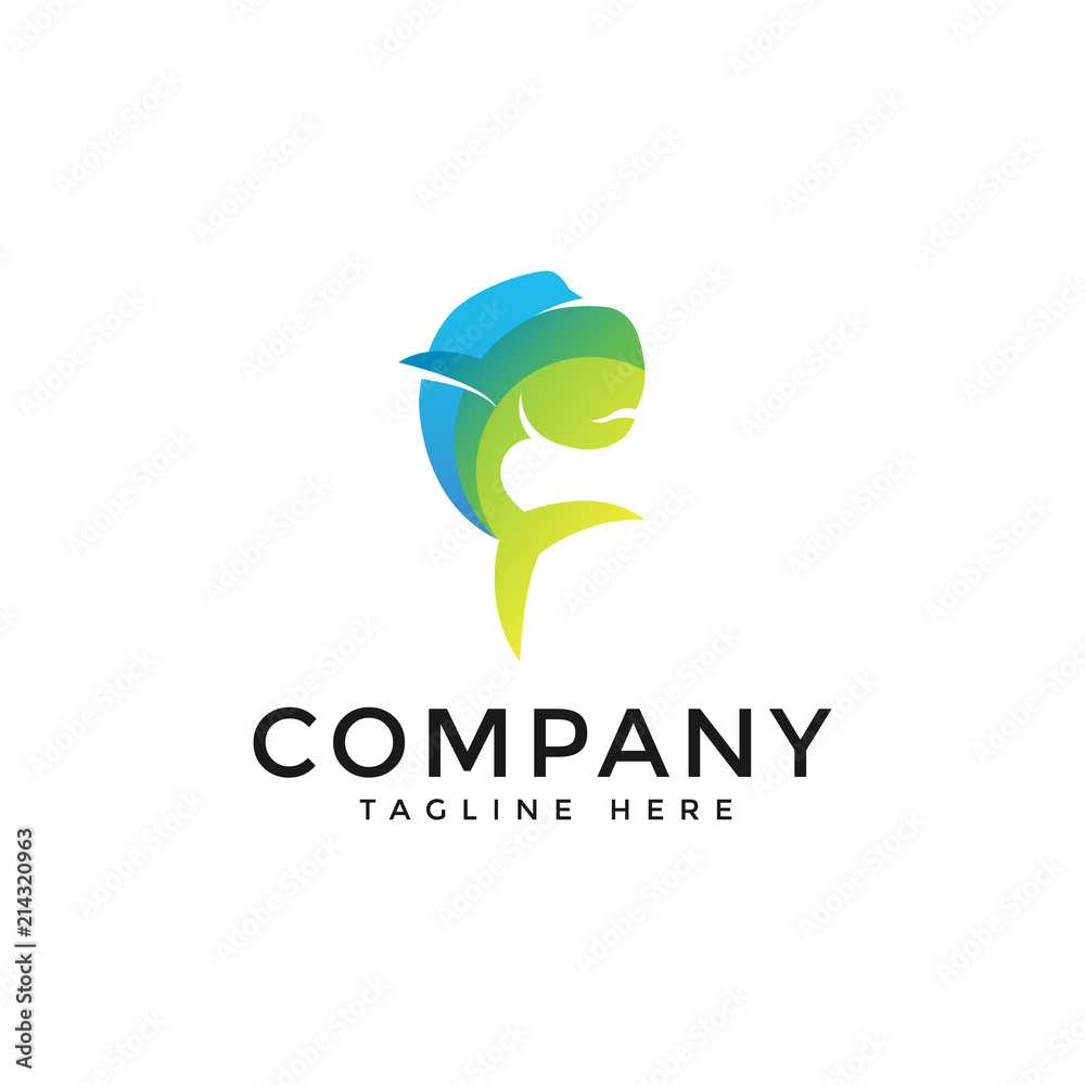 Fish Mahi Mahi. dolphin Logo Vector Stock Vector | Adobe Stock