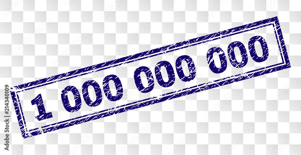 1 000 000 000 stamp seal watermark with rubber print style and double ...