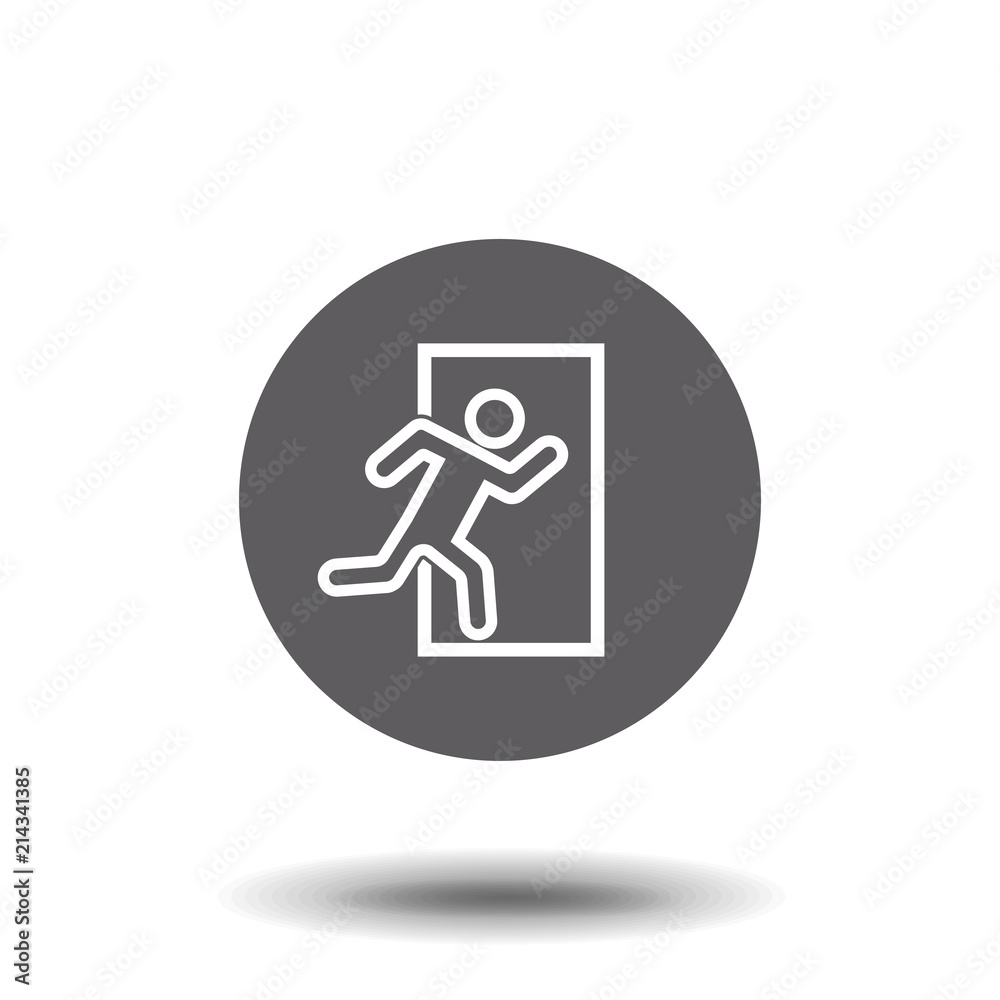 Exit Icon in trendy flat style isolated on white background. Leave ...