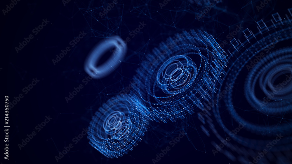 Abstract technology background. Technology concept. Gear wheel. Big ...