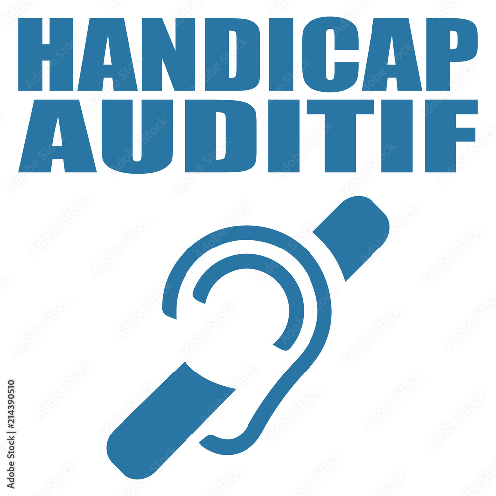 Logo handicap auditif. Stock Vector | Adobe Stock