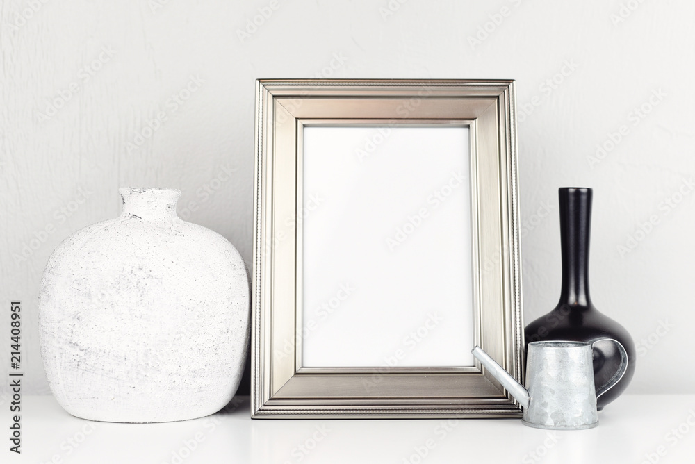 Empty Silver Picture Frame
