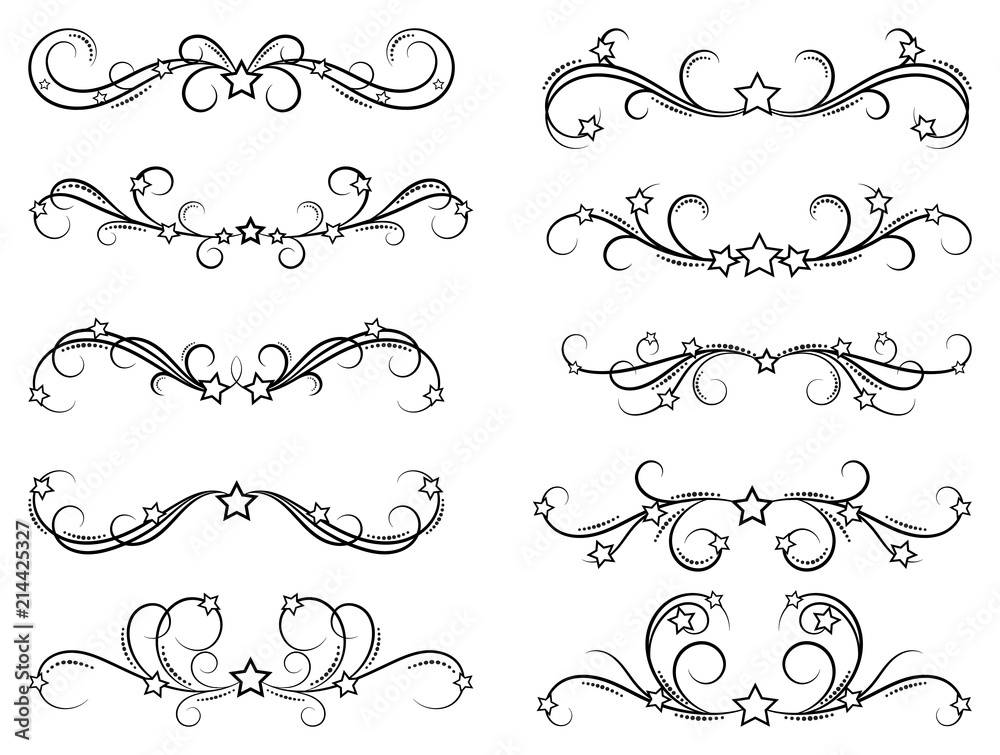 Swirls Vector Border