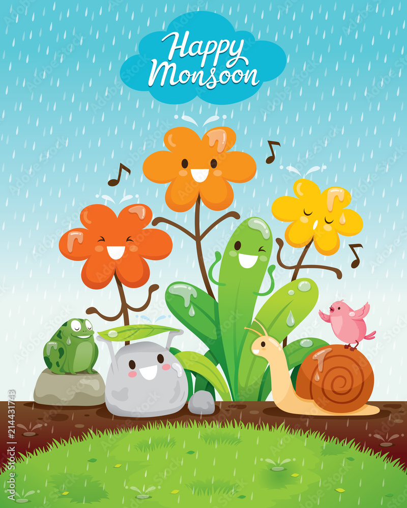 Happy Rain Flowers