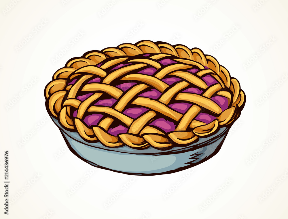 Pie. Vector drawing Stock Vector | Adobe Stock