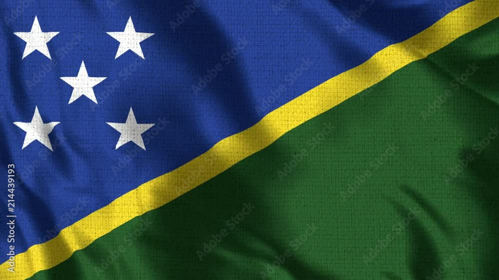 Solomon Islands Flag - Realistic 4K - 60 fps flag of the Solomon Islandswaving in the wind ...
