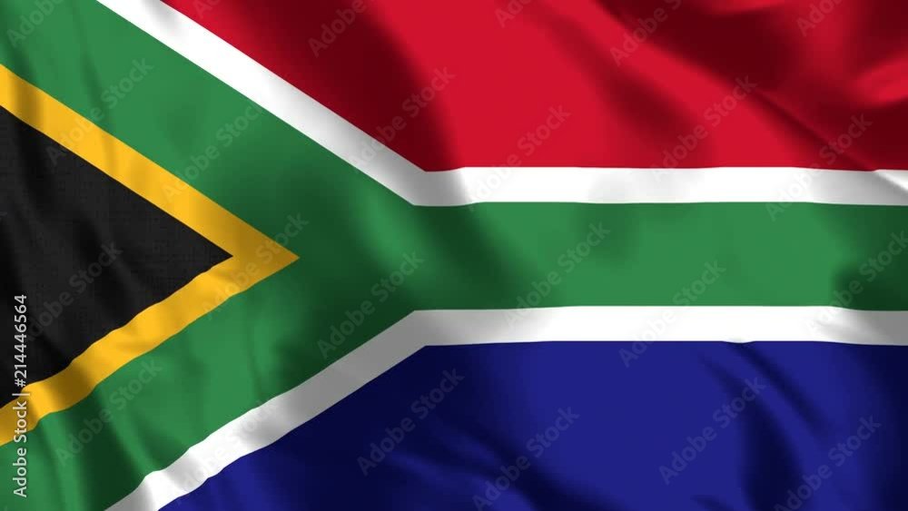 South Africa Flag - Realistic 4K - 60 fps flag of the South Africa ...