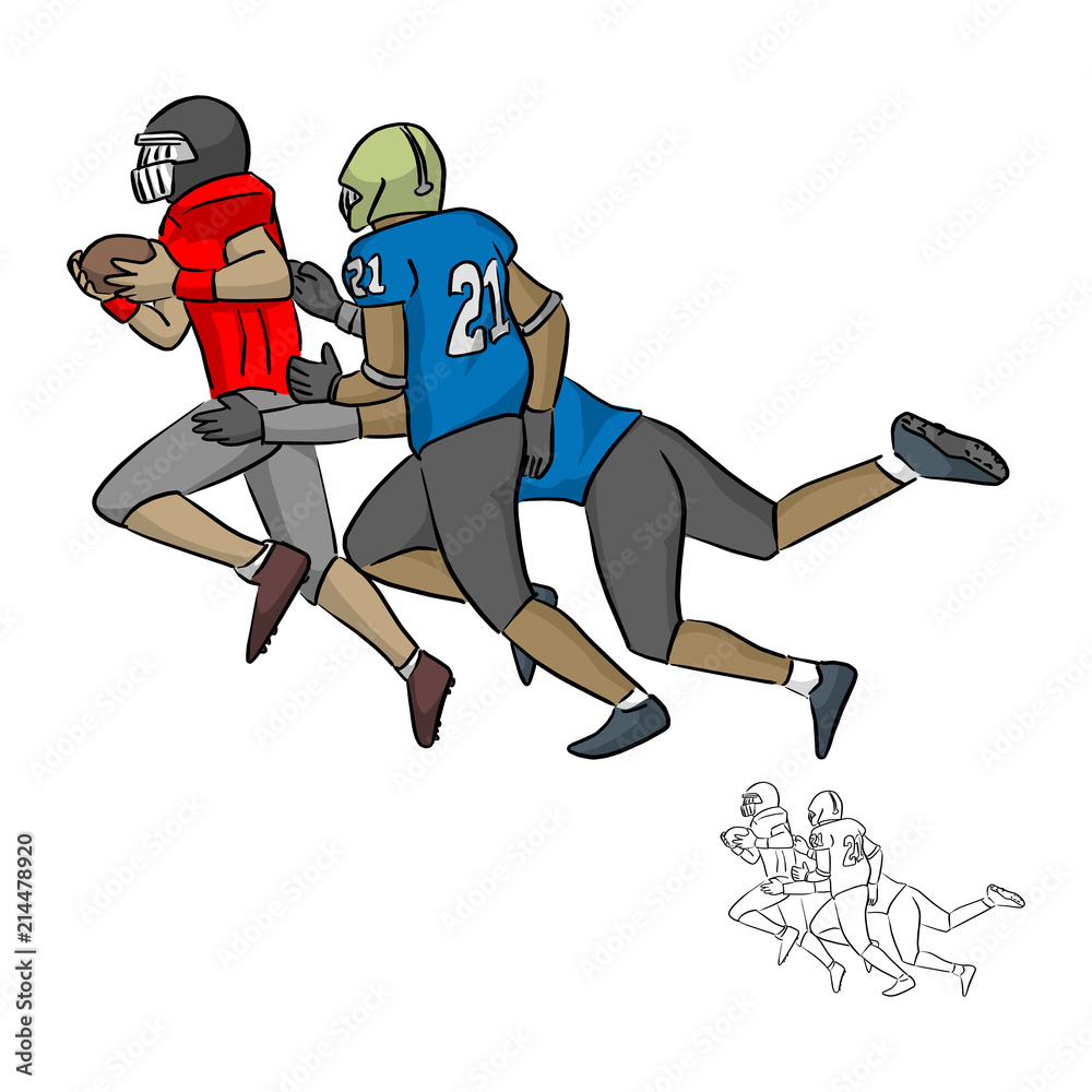 Football Player Clipart Tackle