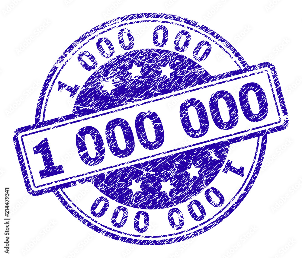Vetor de 1 000 000 stamp seal watermark with grunge texture. Designed ...