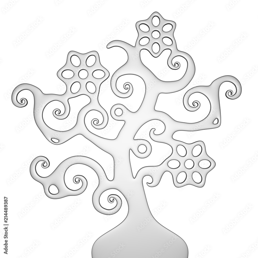 Fancy presentation of a tree, artistic vision, interesting pattern ...
