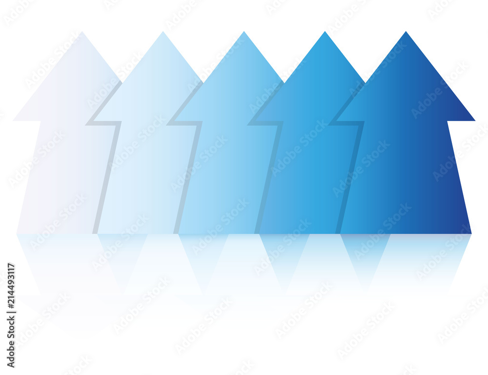 blue arrow up side way for presentation template Stock Vector | Adobe Stock