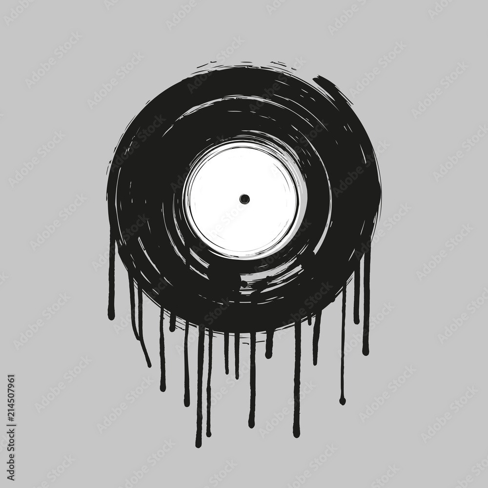 Vinyl dripping painting vector Stock Vector | Adobe Stock