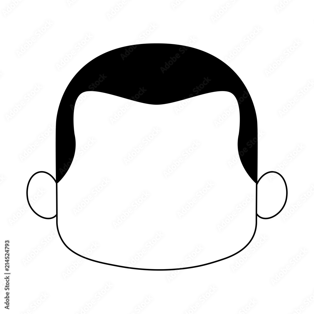 Cute midget man face vector illustration graphic design Stock Vector ...