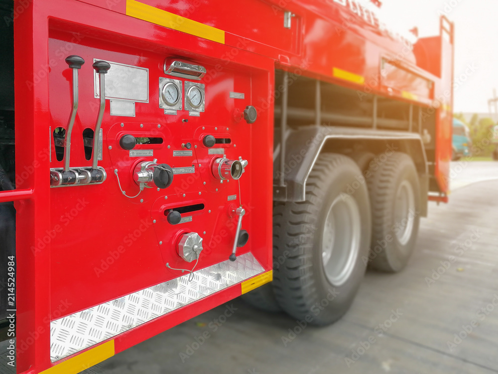 Firefighters tools fire extinguisher and hose, accessories and ...