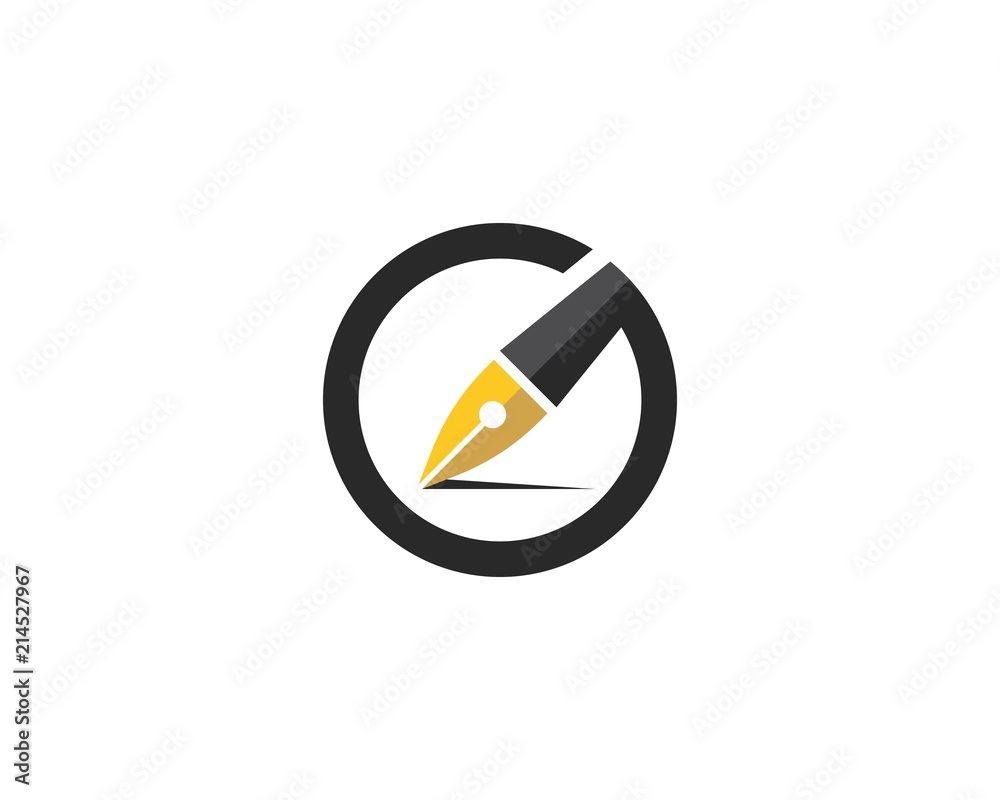 pen Logo template Stock Vector | Adobe Stock
