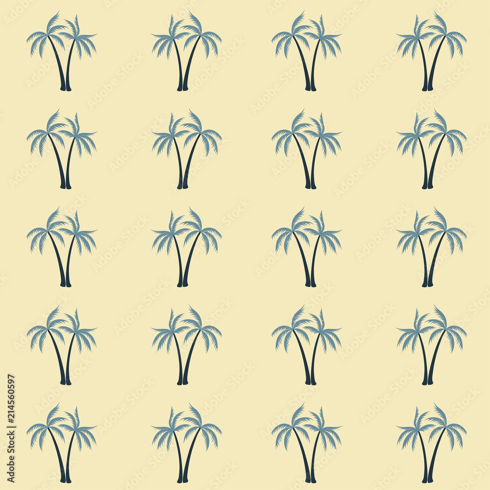 Coconut palm tree pattern textile material tropical forest background ...