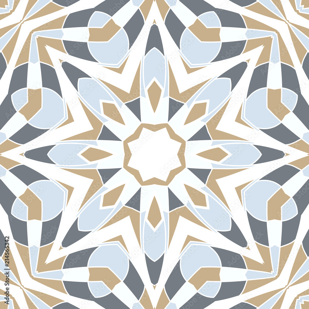 Islamic Geometric Patterns On Fabric