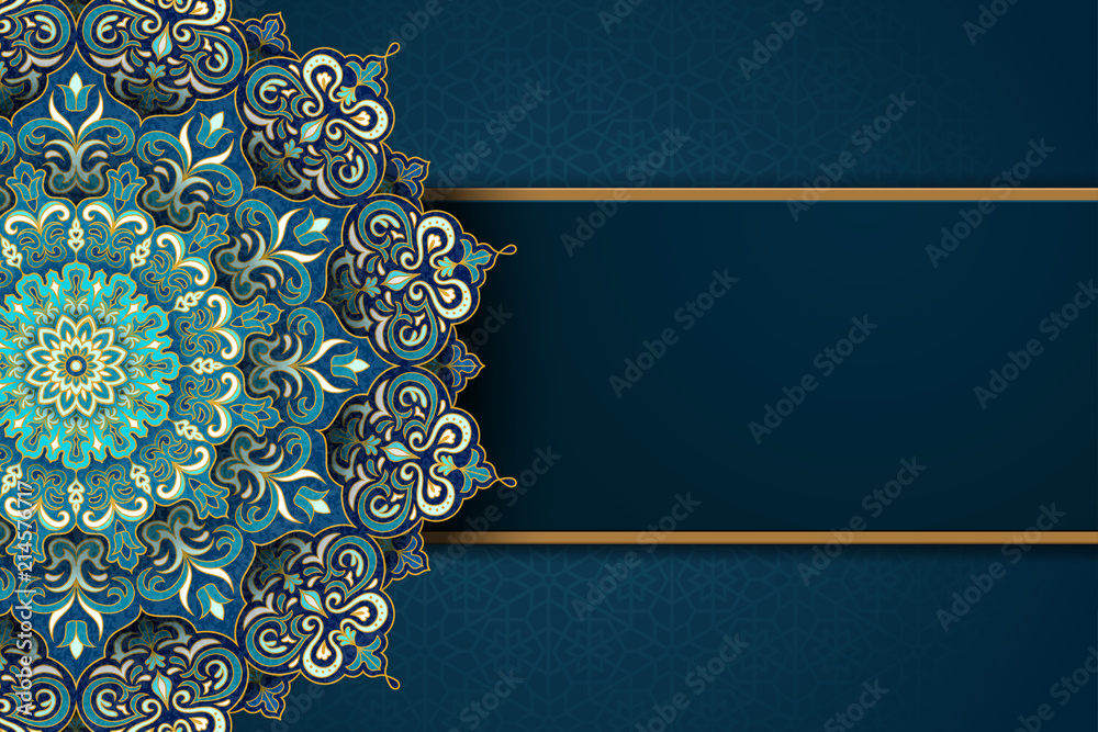 Exquisite arabesque card Stock Vector | Adobe Stock