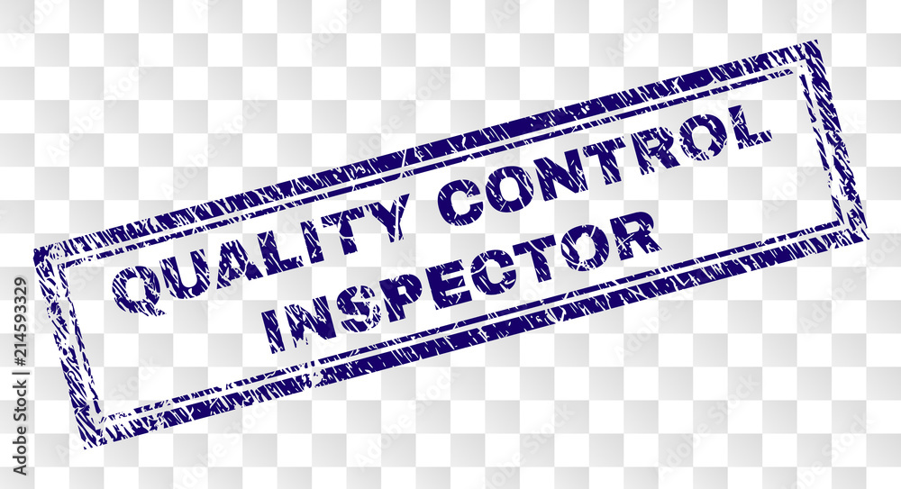 QUALITY CONTROL INSPECTOR stamp seal watermark with rubber print style ...