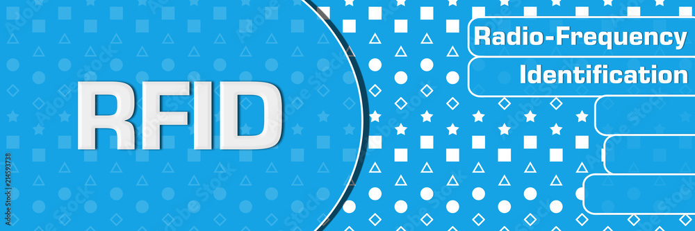 RFID - Radio Frequency Identification Blue Basic Shapes Text Horizontal ...