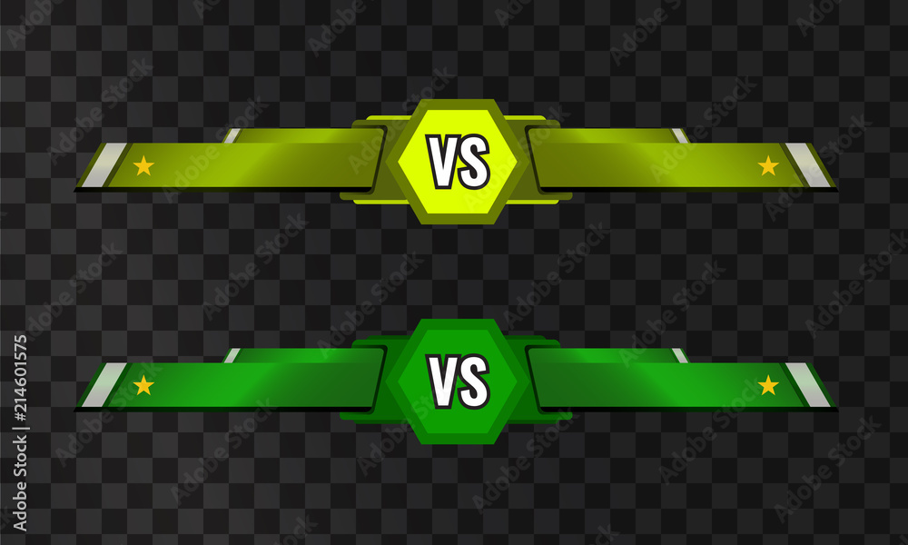 Vector VS versus template on transparent background. Stock Vector ...