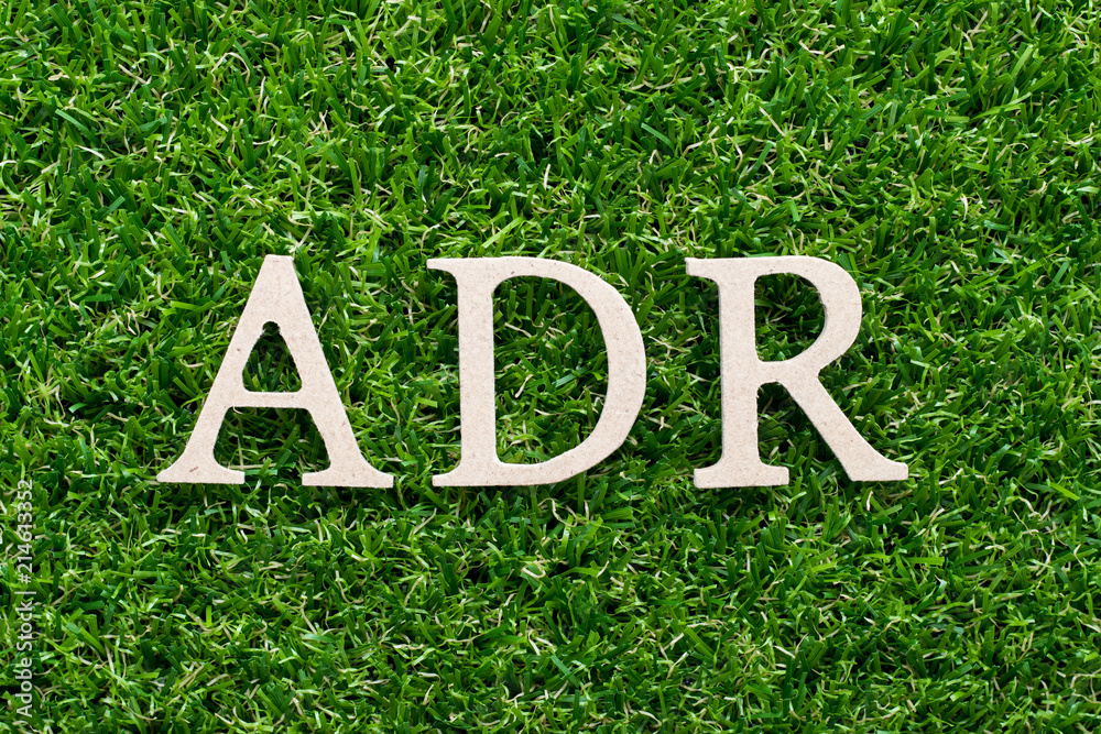 Wood alphabet in word ADR (Abbreviation of adverse drug reaction) on ...