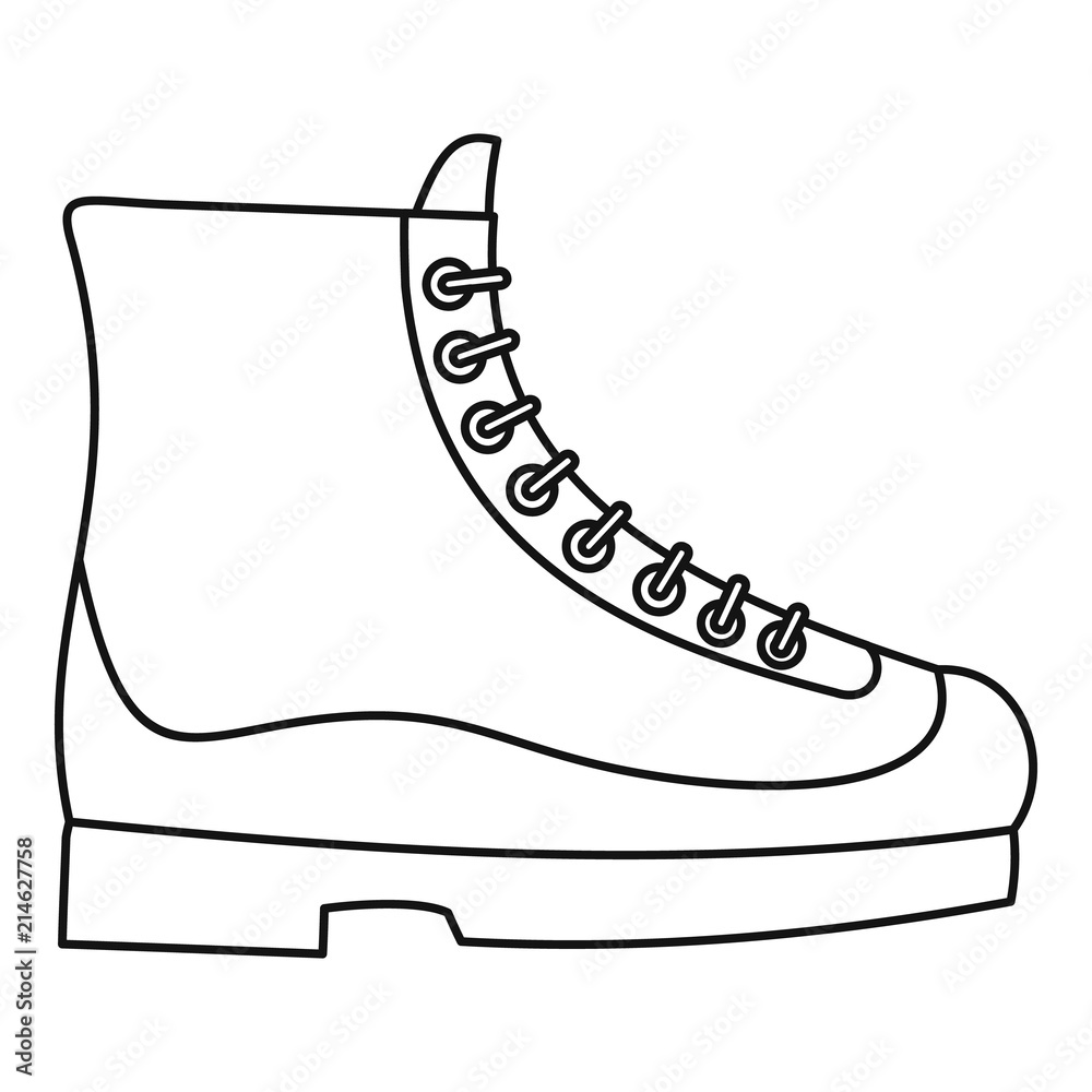 Boots icon. Outline illustration of boots vector icon for web design ...