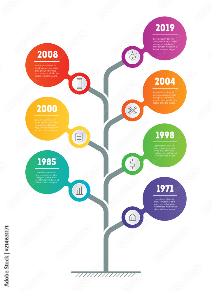 Business presentation concept with 7 options. Web Template of service ...