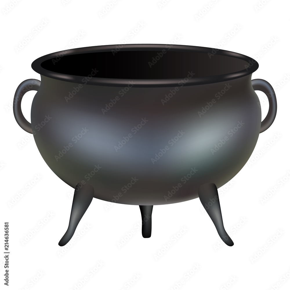 New cauldron mockup. Realistic illustration of new cauldron vector ...