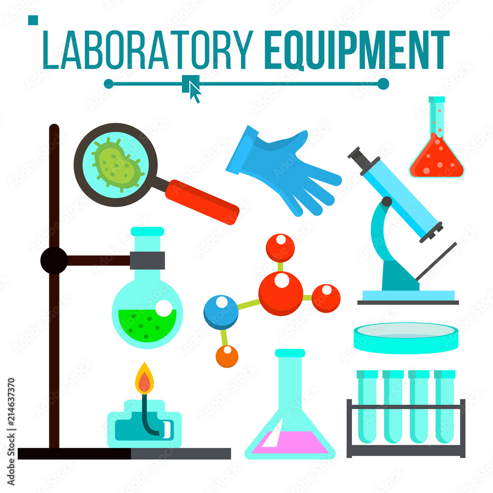 Science Lab Tools Clipart Icons