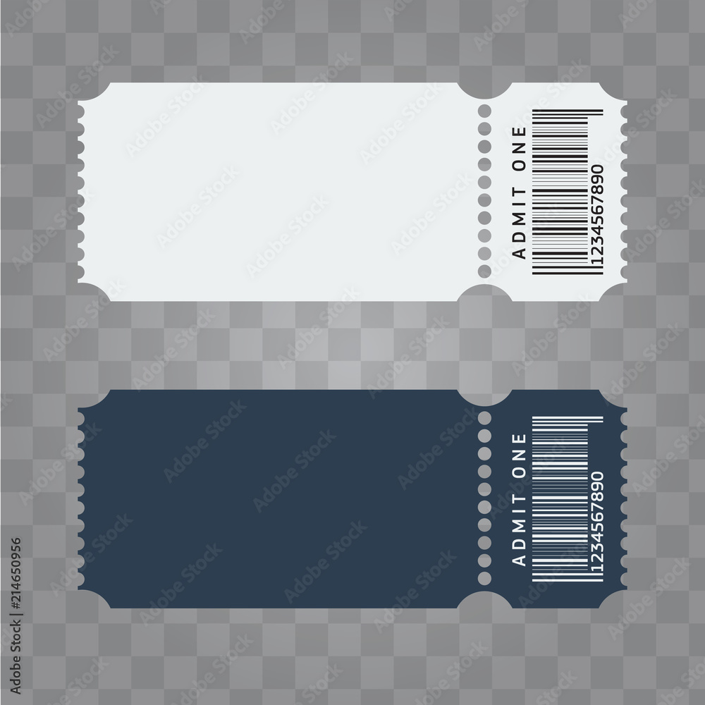 Vector Ticket template design. Trendy blank ticket template layout ...