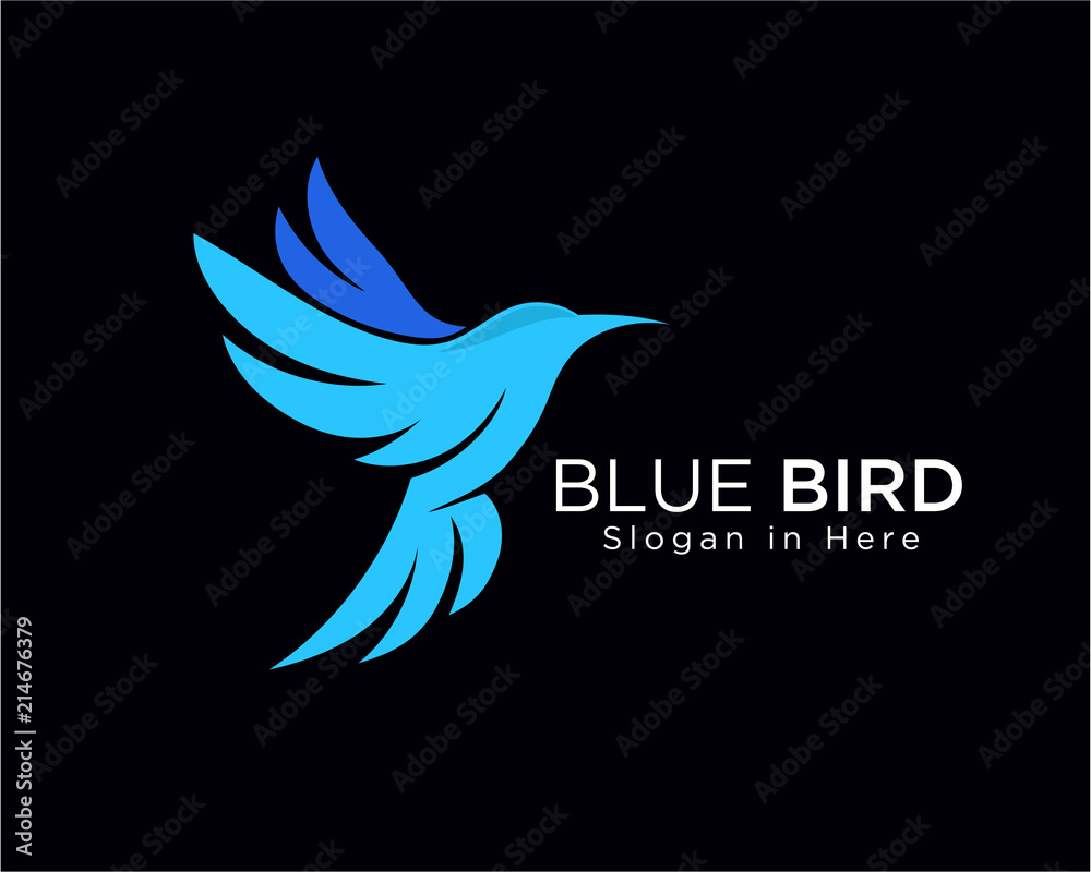 Flying Blue Bird Logo