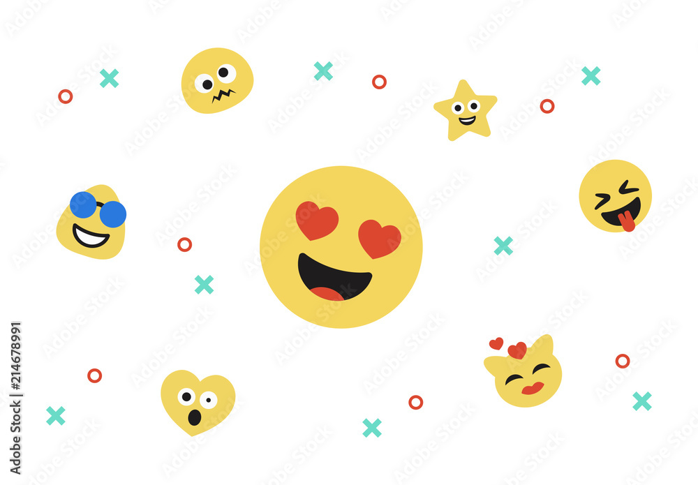 Emoji Icon Kit Stock Template | Adobe Stock