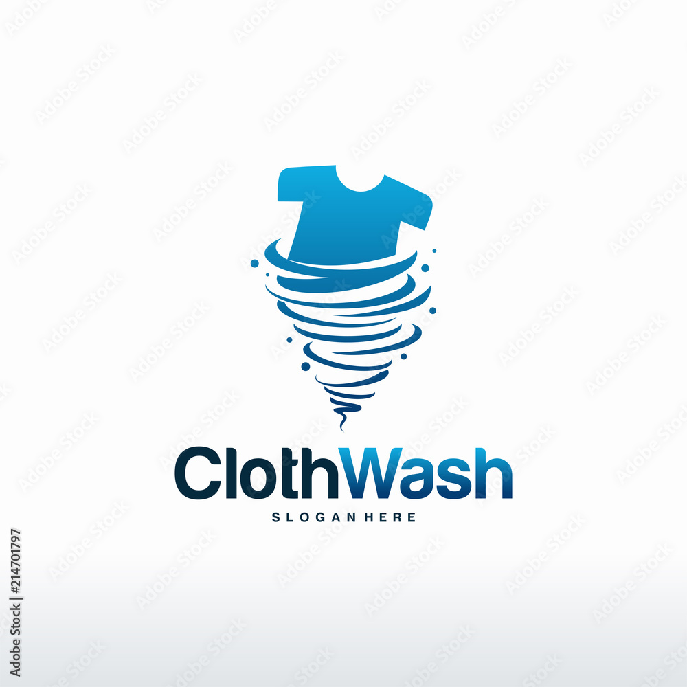 Cloth Wash logo designs, Laundry logo Template designs vector ...